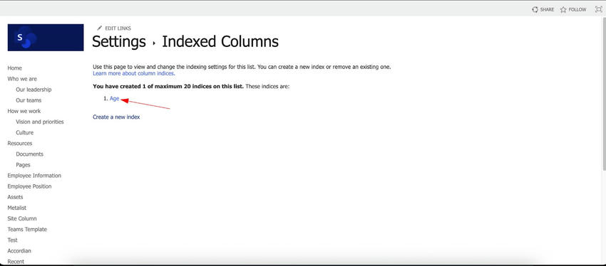 How Indexed Columns Improve SharePoint List Speed